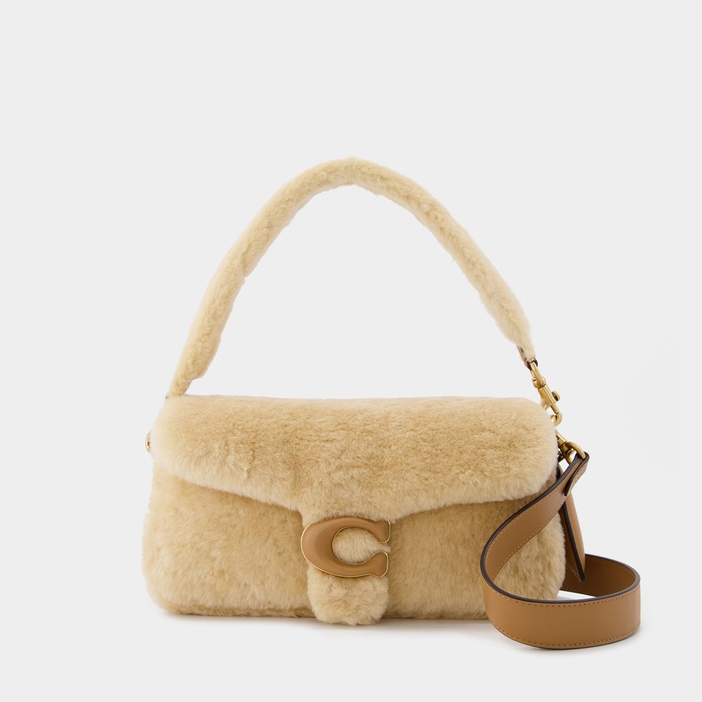 Coach Shearling Pillow Tabby 26 In Beige | ModeSens