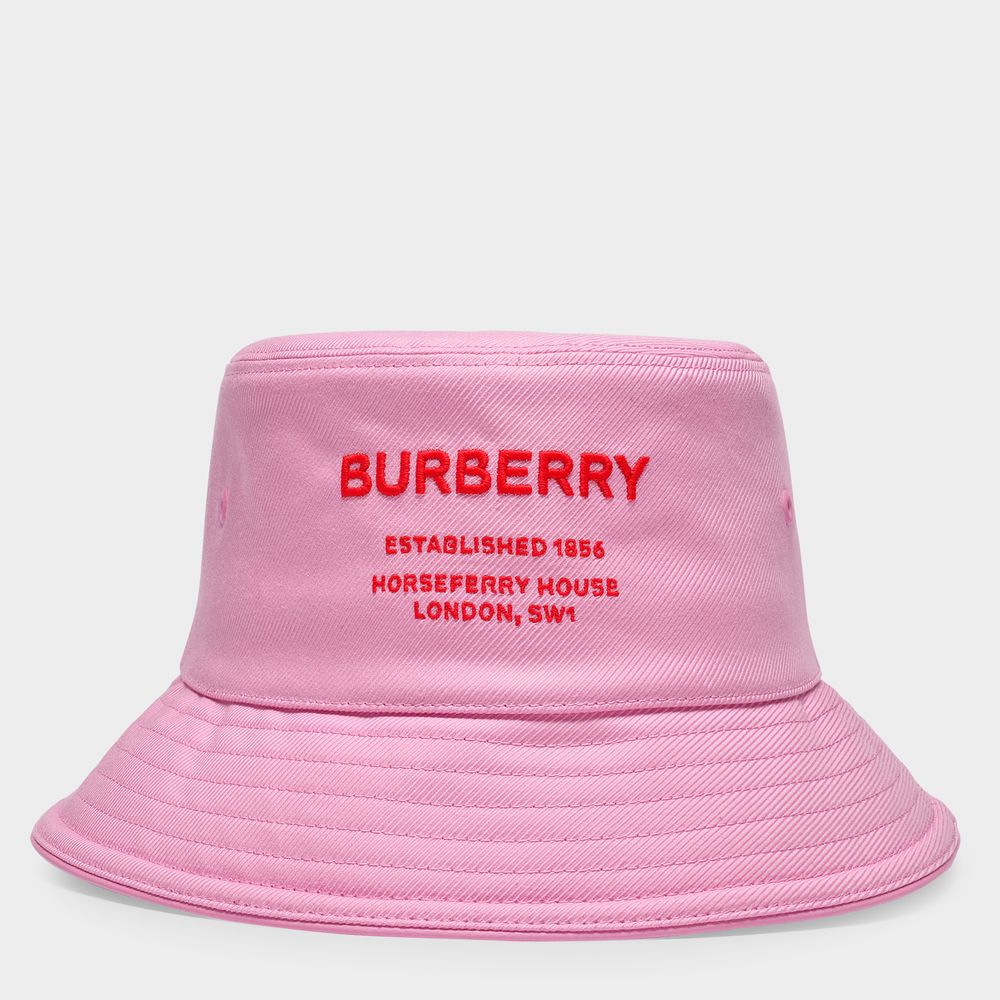 Burberry Hut Horseferry Aus Canvas Rosa In Pink | ModeSens